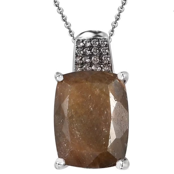 Jewelry | Zawadi Chocolate Sapphire And Champagne Zircon Pendant ...